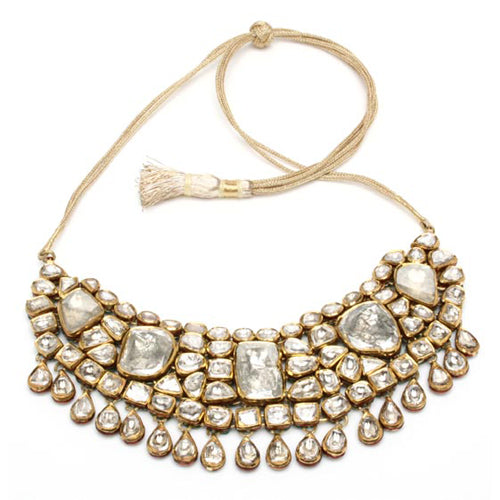 22k Gold and Uncut Diamond Hira Necklace — Amrita Singh Jewelry and ...